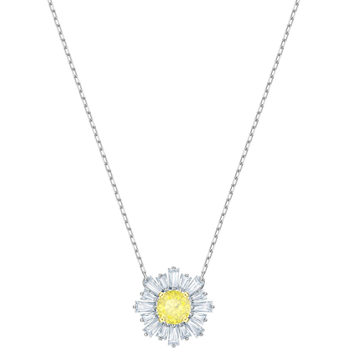 Sunshine Medium Yellow Rhodium Plating Pendant Necklace