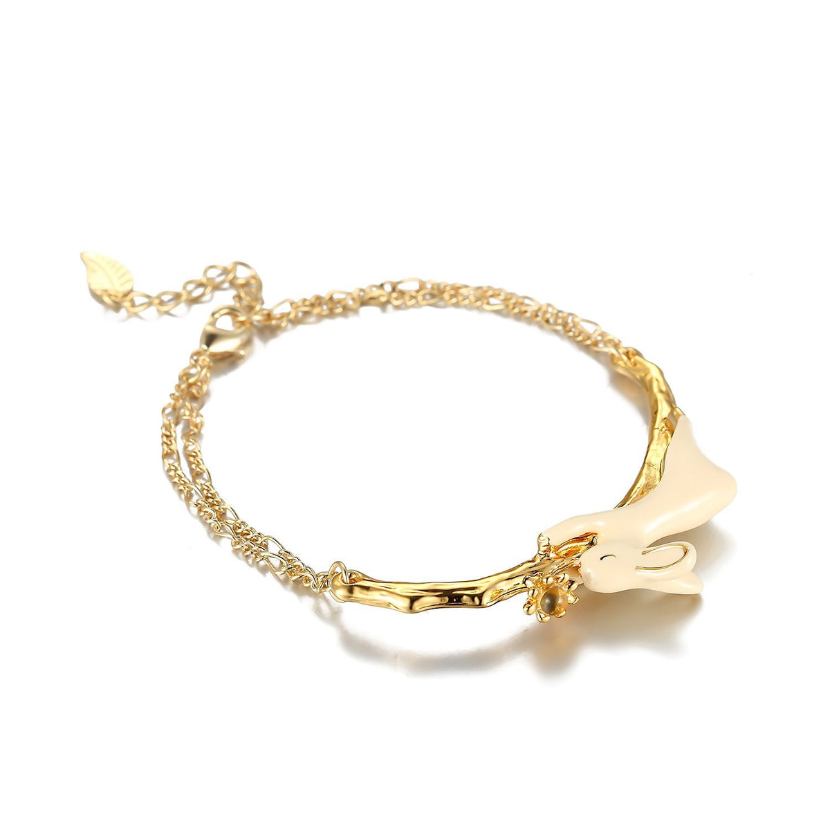Enamel Bunny Rabbit Chain Bracelet - Seven Season