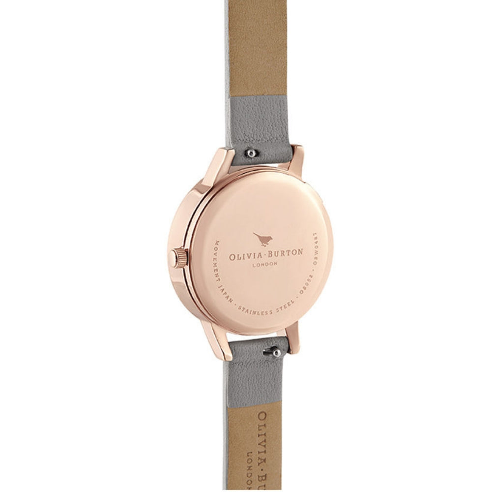 Snow Globe Winter Bunny Midi Dial Grey and Rose Gold Watch - Seven Season