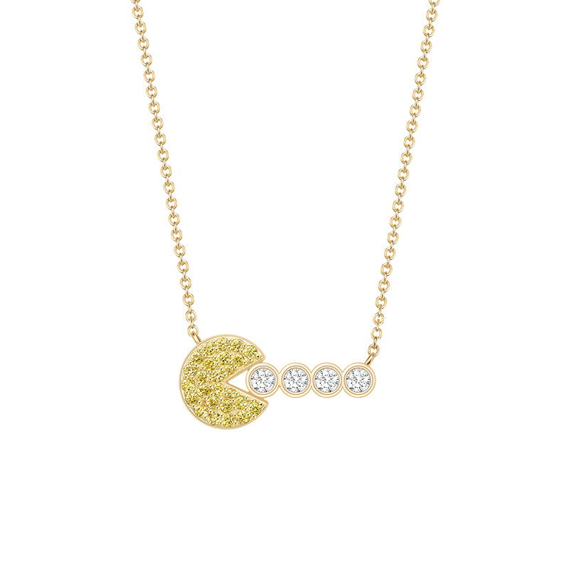 PacMan Eating Pellets Chain Necklace - Seven Season
