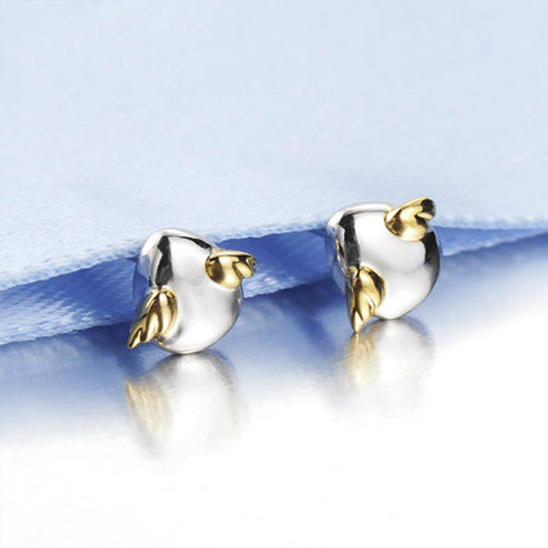 Angel Egg with Wings Stud Earrings - Seven Season