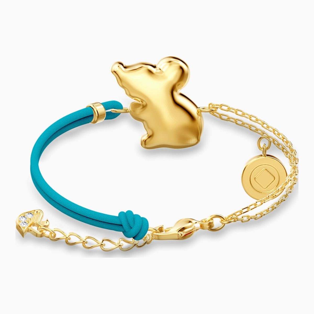 Chinese Zodiac Aqua Rat Gold tone Plated Bracelet Seven Season