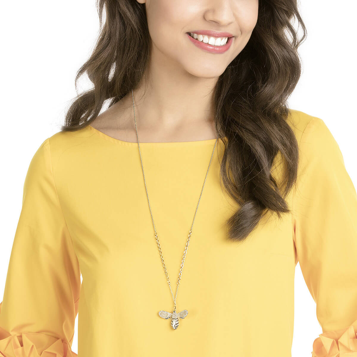 Lisabel Halskette Bee White Gold Plating Pendant Necklace